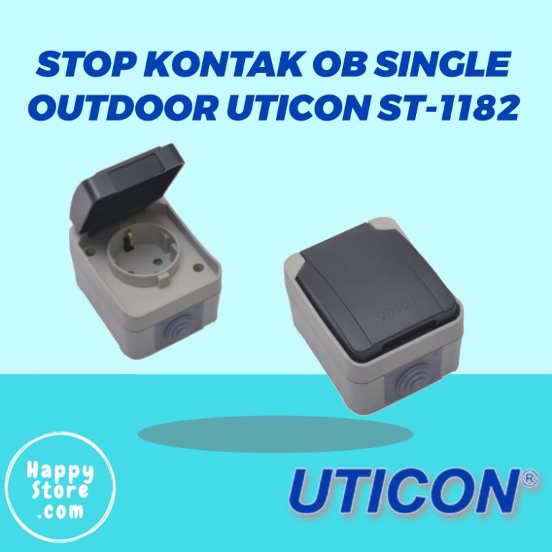 Jual [Happystoredotcom] Stopkontak OB Single Luar Ruangan dengan Tutup ...