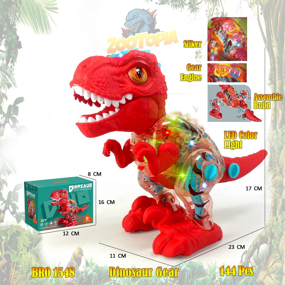 Jual MURAH Trex Tyrannosaurus Dino Dinosaurus Gear Transparan Hewan ...