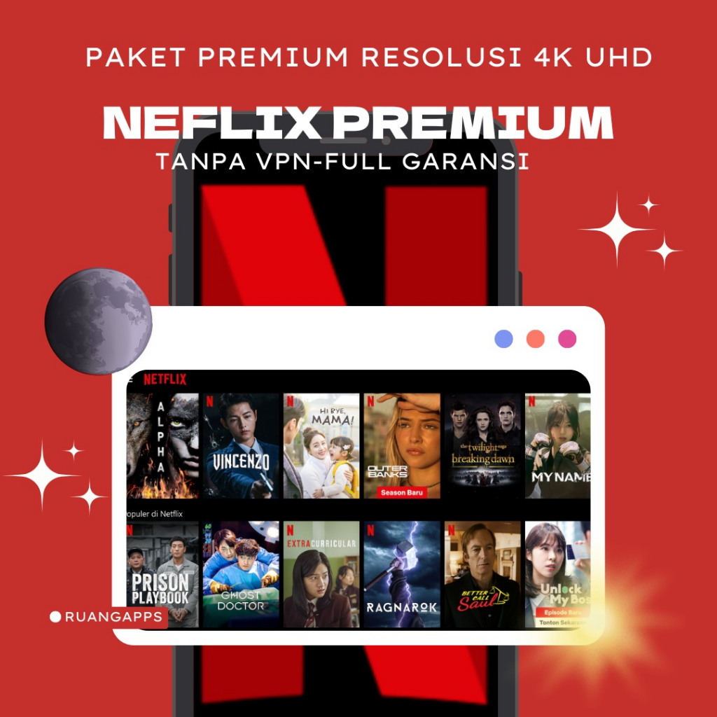 Jual NETFLIXXX PREMIUM UHD 4K GAK TIPU TIPU FULL GARANSI | Shopee Indonesia