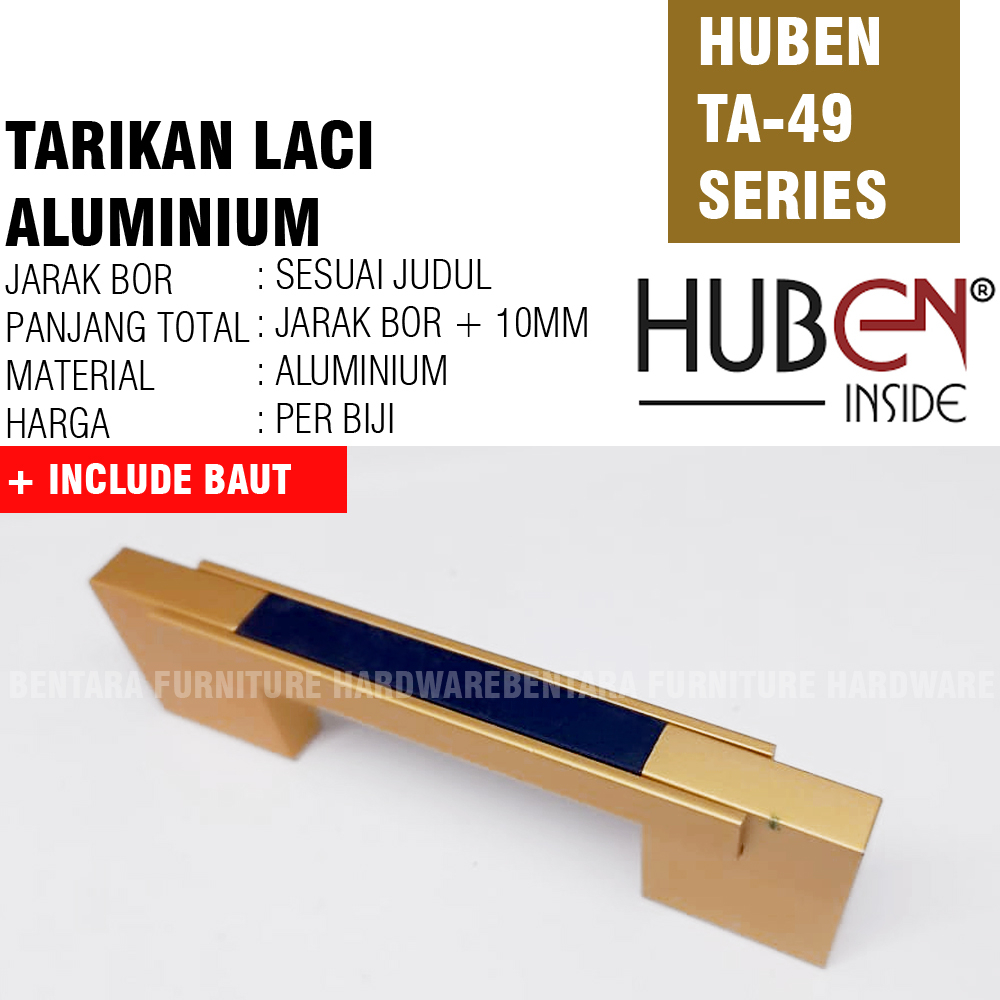 Jual HUBEN TA-49 128 MM BLACK-GOLD HITAM EMAS TARIKAN LACI MEJA LEMARI ...