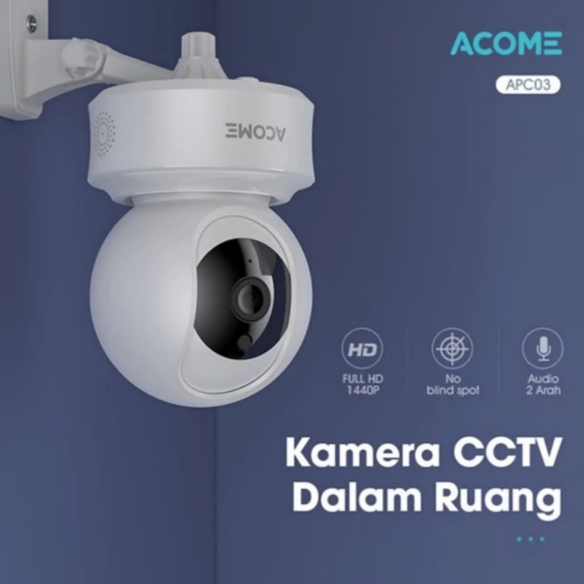 Jual ACOME APC03 Smart Camera CCTV Wifi Camera 4MP Audio Full HD 1440P ...