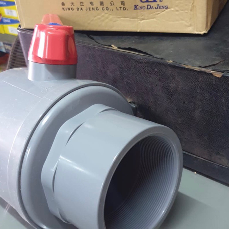Jual Ball Valve KDJ 4" INCH DRAT DALAM THREAD PVC TAIWAN STOP KRAN ...
