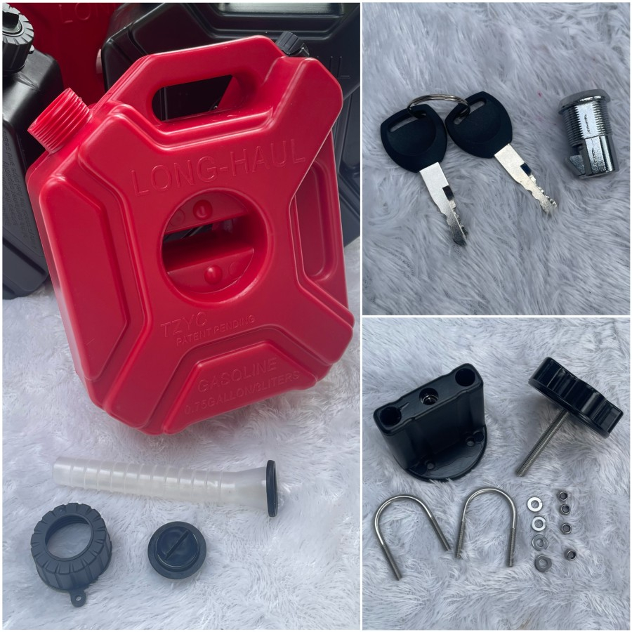 Jual jerigen 3 liter 5 liter motor touring adventure jerry can platic ...