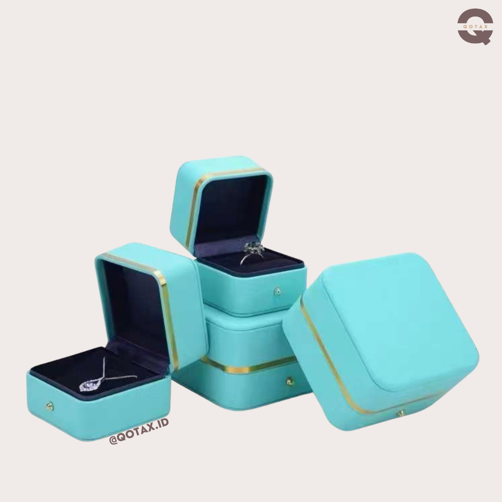 Jual Kotak Perhiasan Mewah Tiffany / Cincin / Kalung / Couple Ring ...