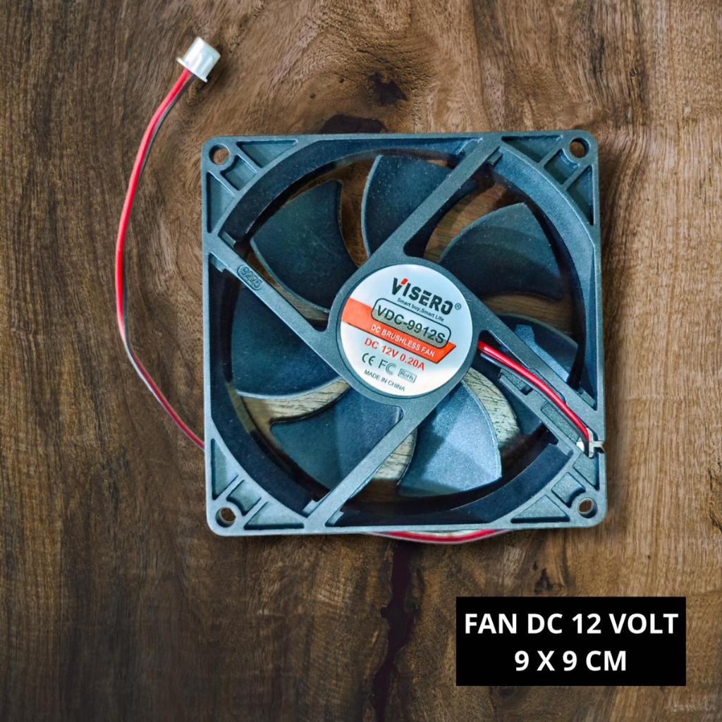 Jual Kipas Fan DC 12V 9CM 9 CM Cooling 12 Volt 9x9 CM | Shopee Indonesia