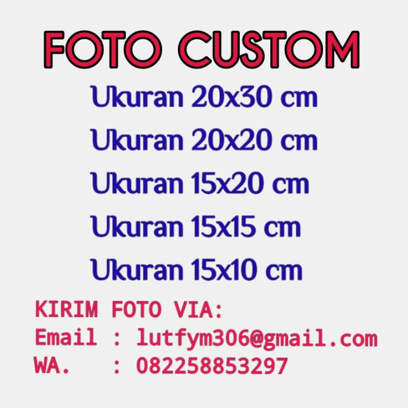 Jual Faza Print'z- foto CUSTOM ukuran 20x20+frame papan MDF | Shopee ...