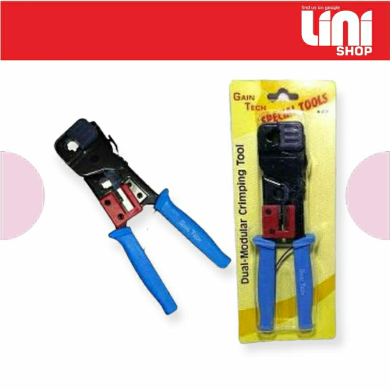 Jual Gain Tech GT-68 Tang Crimping Lan RJ45 RJ11 Crimping Tools RJ45 ...