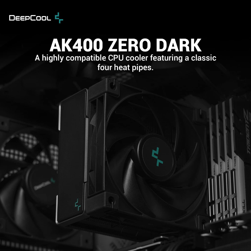 Jual DEEPCOOL AK400 ZERO DARK SINGLE TOWER CPU PROCESSOR AIR COOLER ...