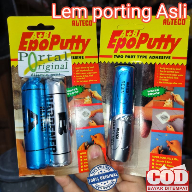 Jual Lem Porting Asli Epo Putty Alteco lem kapal tahan air dan panas serbaguna 50 100 gram ...