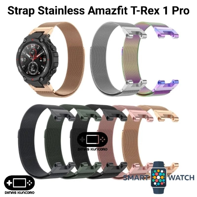 Jual Strap Stainless Amazfit T-Rex 1 PRO tali jam steel huami trex t ...