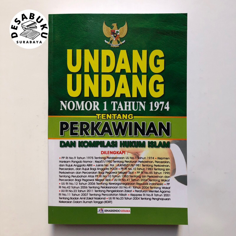 Jual Undang-undang nomor 1 tahun 1974 tentang perkawinan dan kompilasi ...
