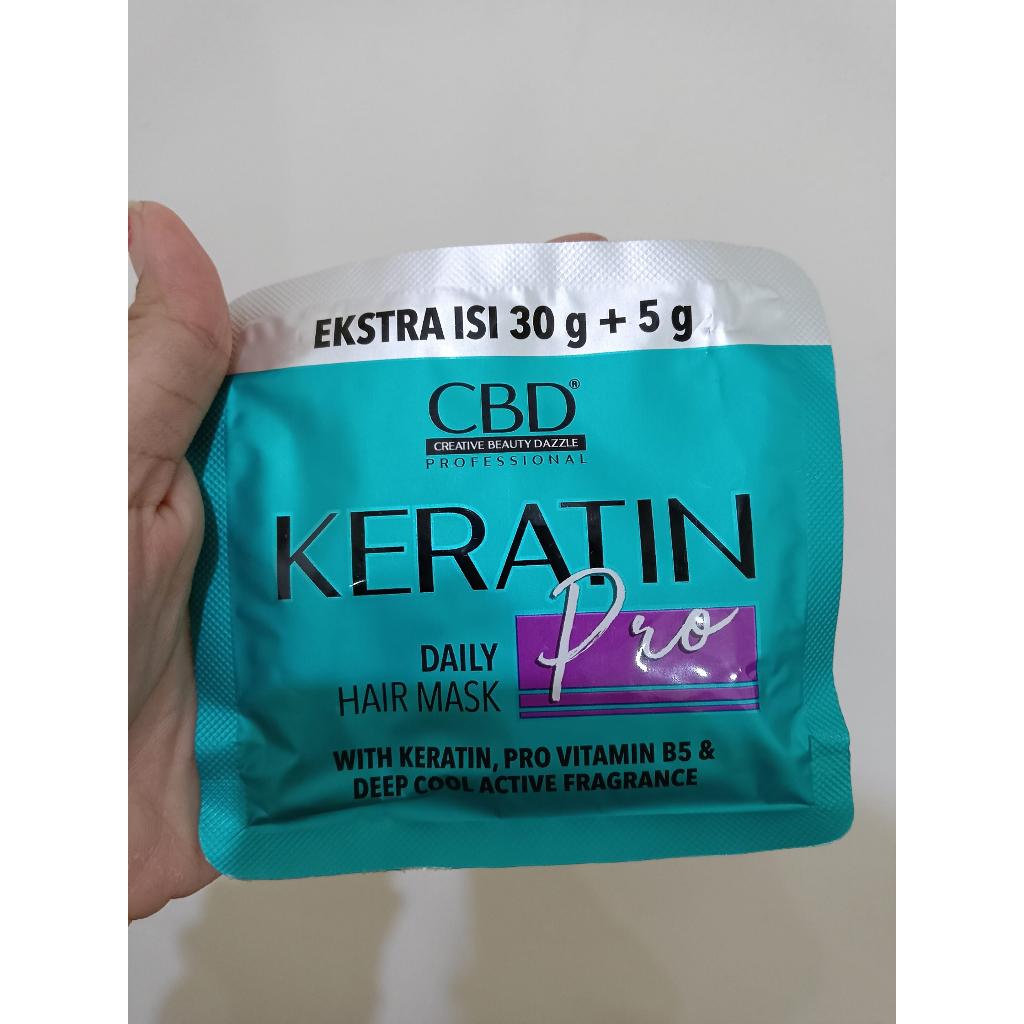 Jual CBD Keratin Daily hair mask pro 30 gr + 5gr | Shopee Indonesia