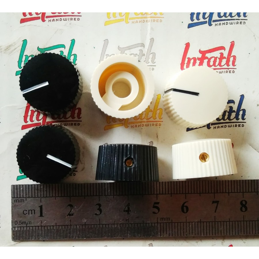 Jual InFath - Knob KN-7074 Potensio serrated klon Fender efek brown amplifier ampli knop kenob ...