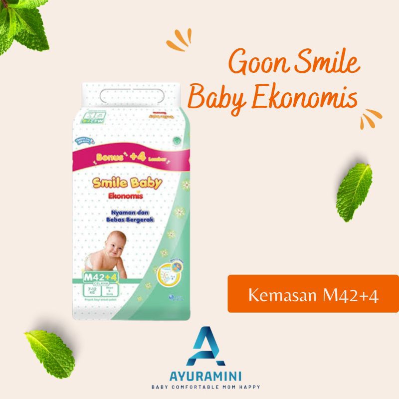 Jual Goon Smile Baby Ekomomis Kemasan Jumbo M42+4 | Popok Celana Sekali Pakai | Shopee Indonesia