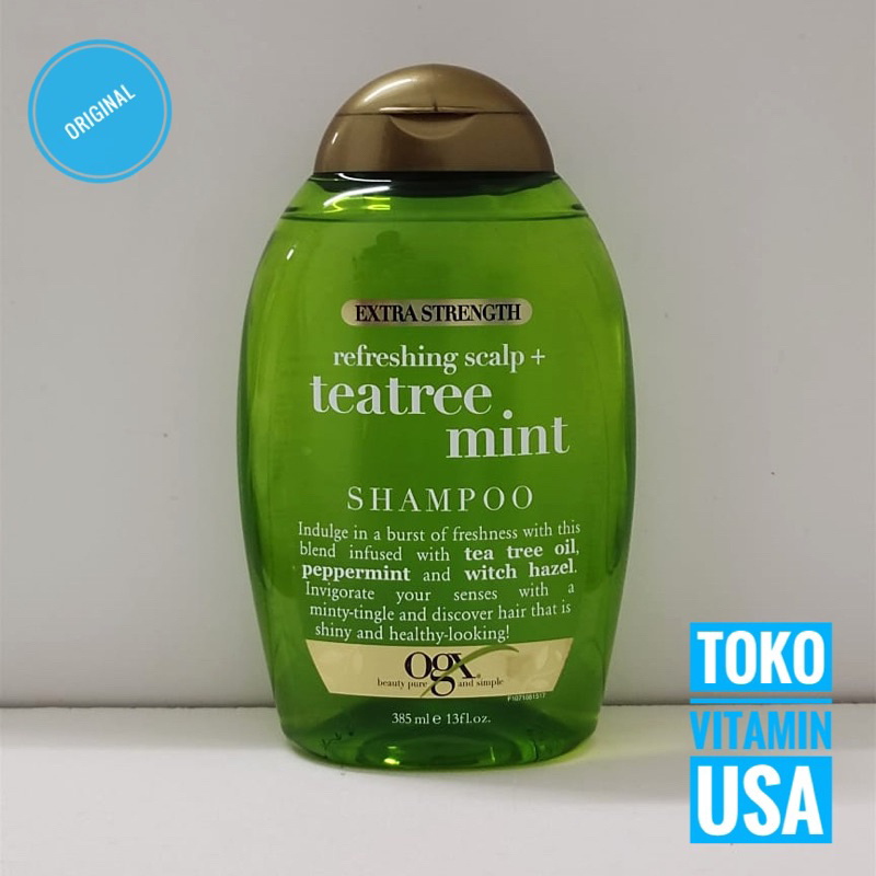 Jual OGX Extra Strength Teatree Mint Shampoo 385 ml Ogx Shampoo ...