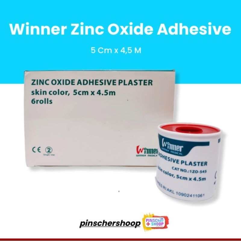 Jual Winner Zinc Oxide Adhesive Plester 5cm x 4,5m Plaster Kain Cokelat ...
