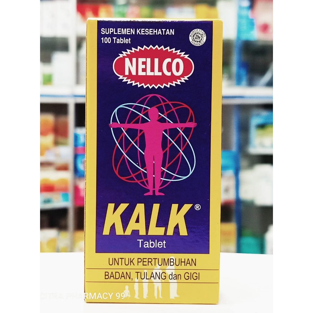 Jual Nellco Kalk 𝐈𝐒𝐈 𝟏𝟎𝟎 𝐓𝐀𝐁𝐋𝐄𝐓 - Suplemen Kalsium Untuk Tulang dan ...