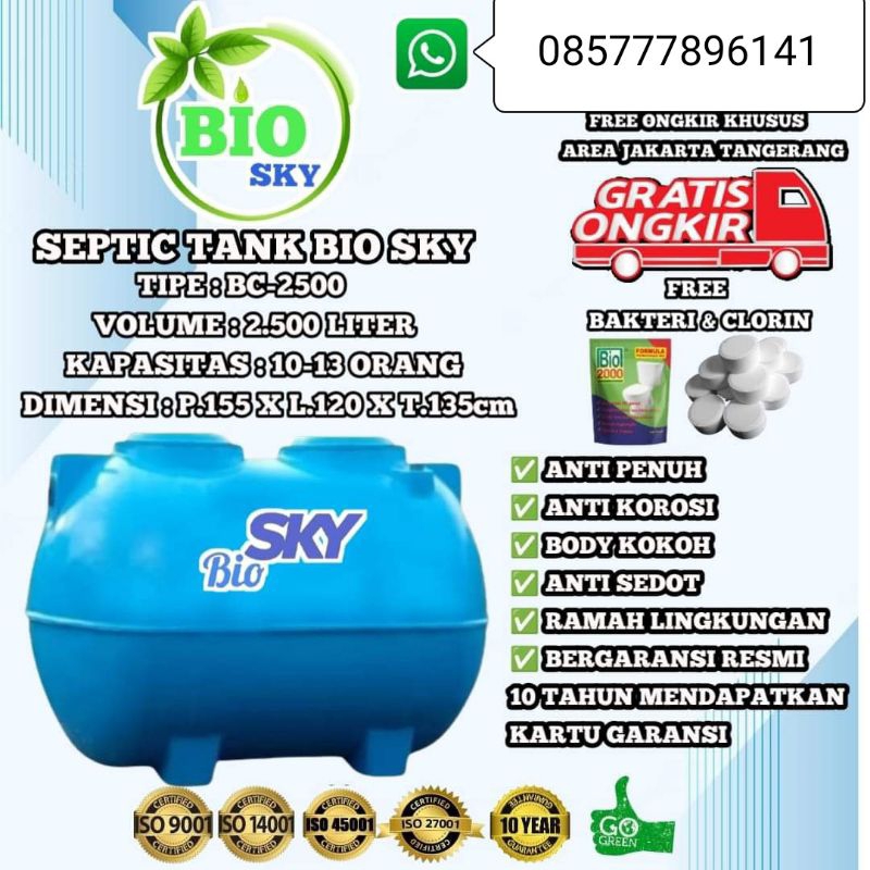 Jual septic tank bio , biotech, biofill , Biofilter, biotaff 2500 liter ...