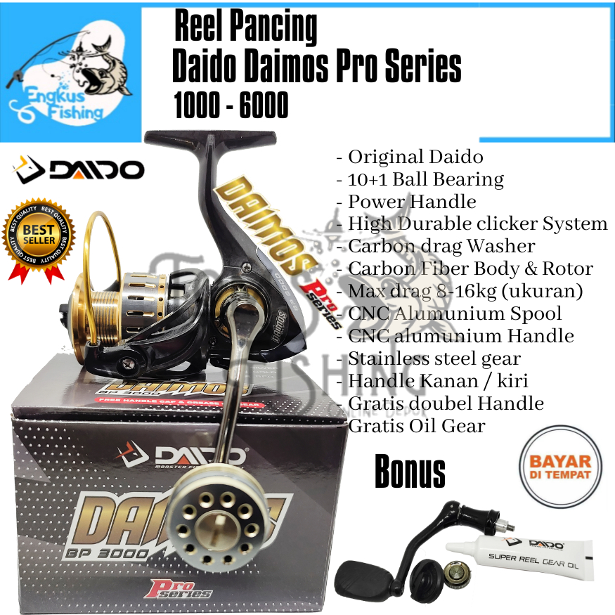 Jual Reel Pancing Daido Daimos Pro Series 1000-6000 (10+1 Bearing ...