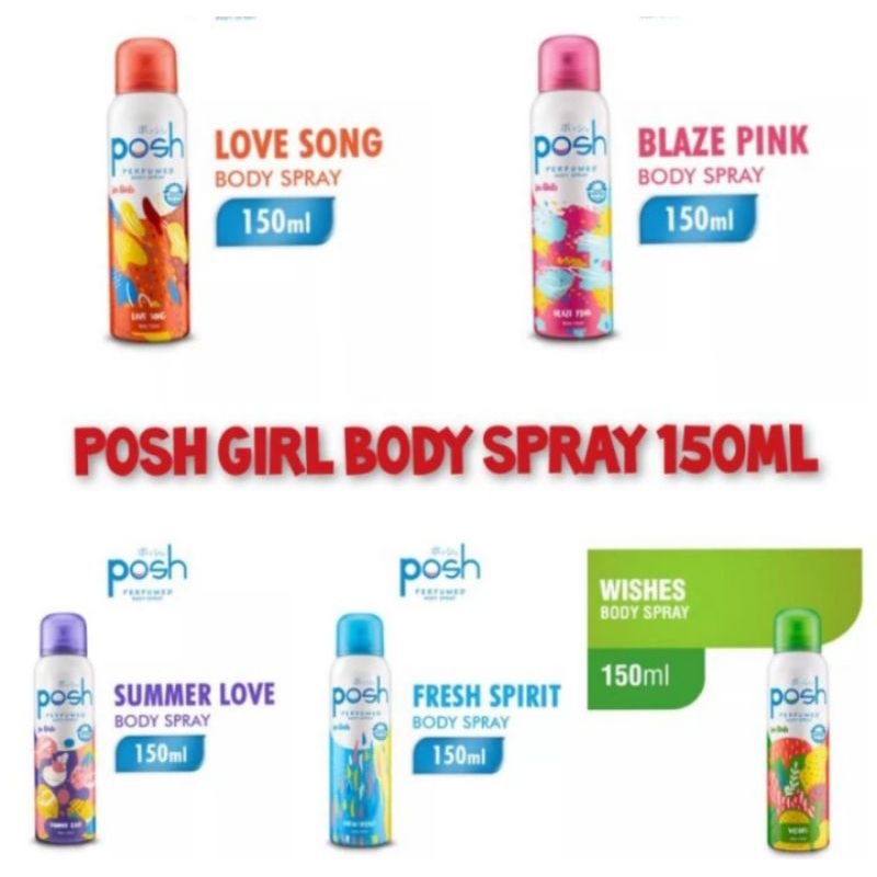 Jual Posh Perfumed Spray For Girl 150ml | Shopee Indonesia