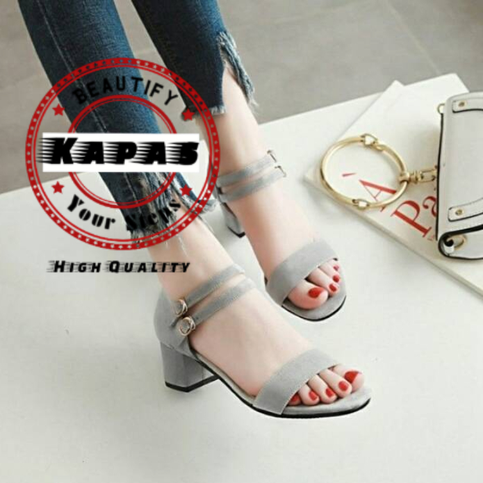 Jual SANDAL WANITA,SANDAL HAK TAHU GESPER DOBLE SANDAL CANTIK HEELS ...