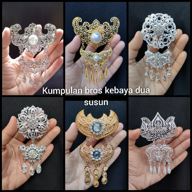 Jual bros kebaya 2 susun, bros anak, bros silver premium, bros baju kaftan, bros kebaya gold ...