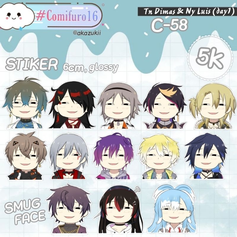 Jual Sticker Smug Face Anya VTUBER KOBO KANAERU, SHOTO SHXTOU ...