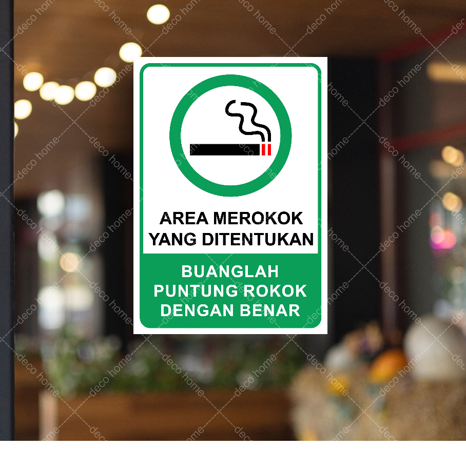 Jual Sticker Smoking Area Buang Puntung Pada Tempatnya | Shopee Indonesia