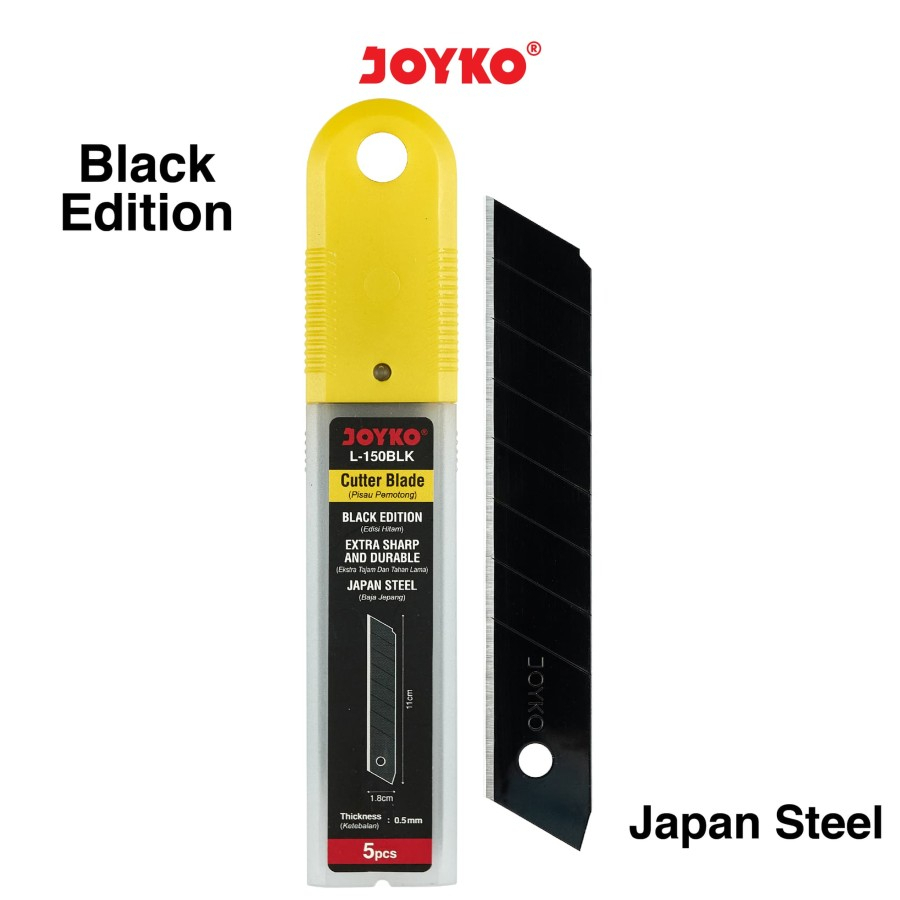 Jual Cutter Blade / Refill Isi Cutter Besar Joyko L-150BLK Hitam Japan ...