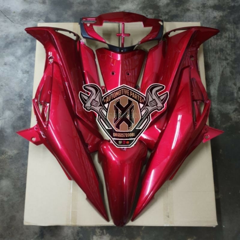 Jual COVER BODY FULLSET HALUS HONDA SUPRA X 125 D R LAMA OLD WAVE MERAH ...