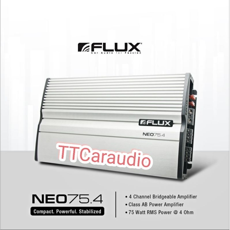 Jual Power Amplifier Flux NEO 75.4 Original Amplifier Flux 4 channel | Shopee Indonesia
