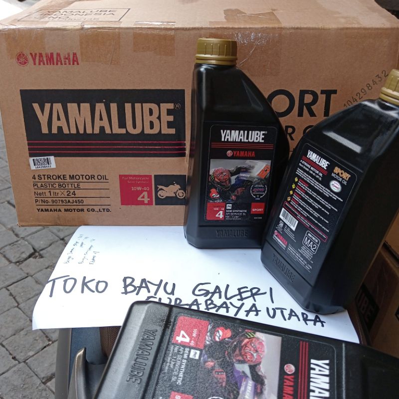 Jual Oli Yamalube Sport 1 Liter 10W-40 4T API SERVICE SL Oli Mesin ...