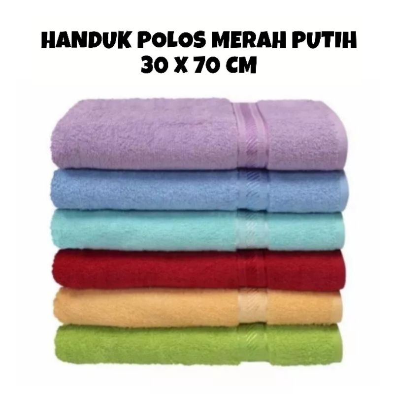 Jual Handuk Merah Putih 30 x 70 cm - Handuk Kecil Mandi Muka Leher ...