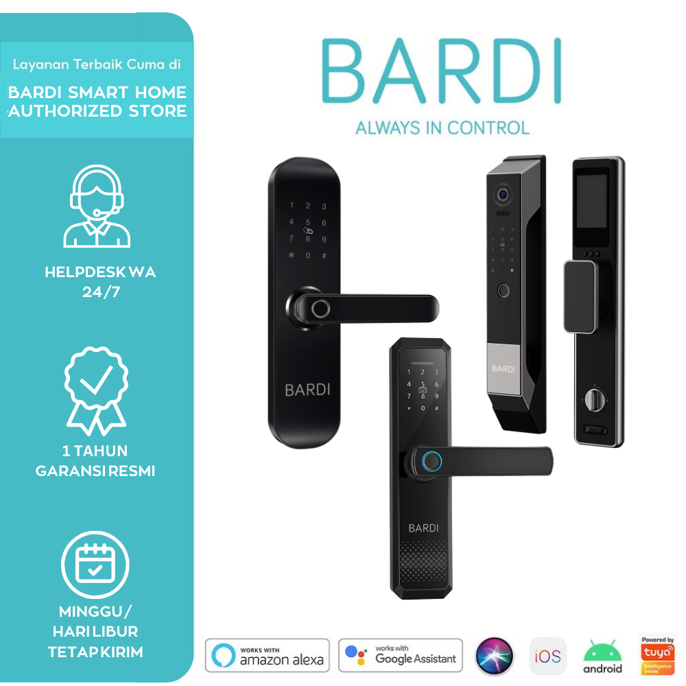 Jual BARDI Door Lock Smart Handle / Lite Version / with Face ...