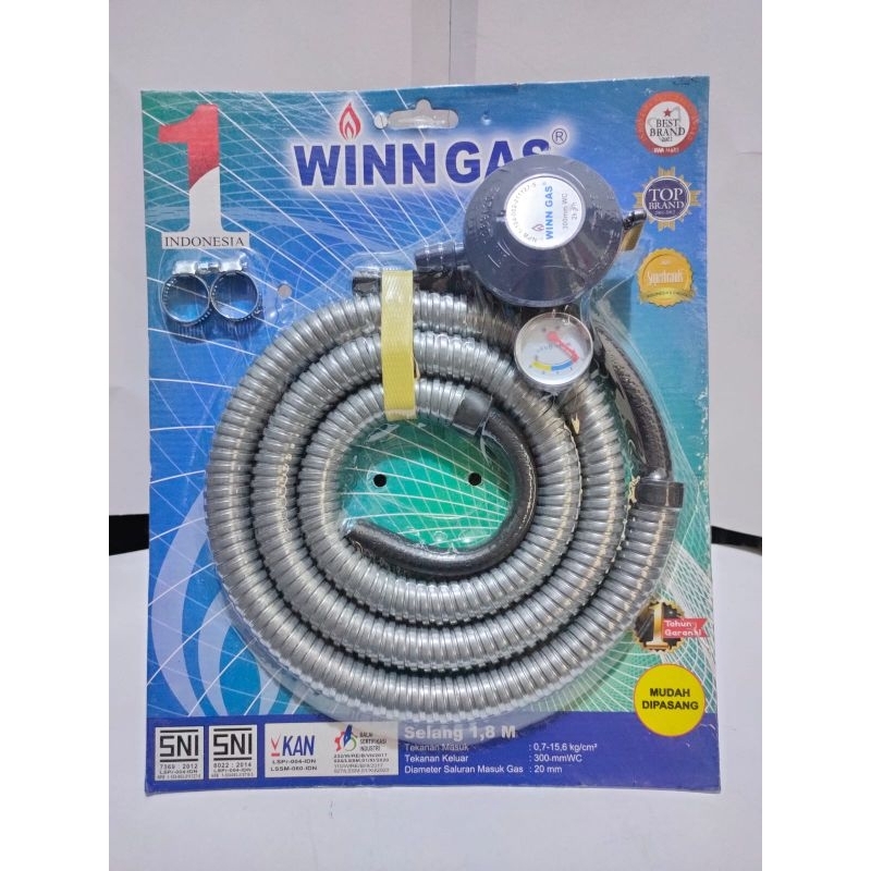 Jual REGULATOR SELANG GAS PAKET WINN GAS W298 - Paket W 298 Meter ...