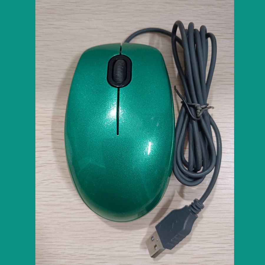 Jual CUSTOM MOUSE Logitech M90 Optical USB Mouse Metallic Green Huano ...