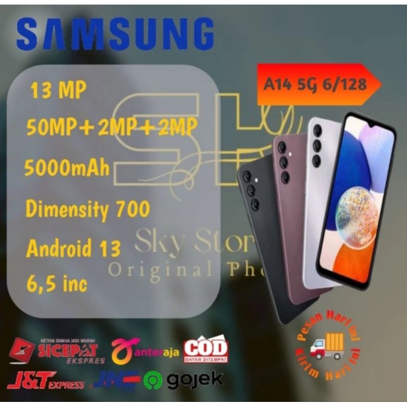 Jual Samsung A14 5G Ram 6/128GB Garansi Resmi 100% Original | Shopee ...