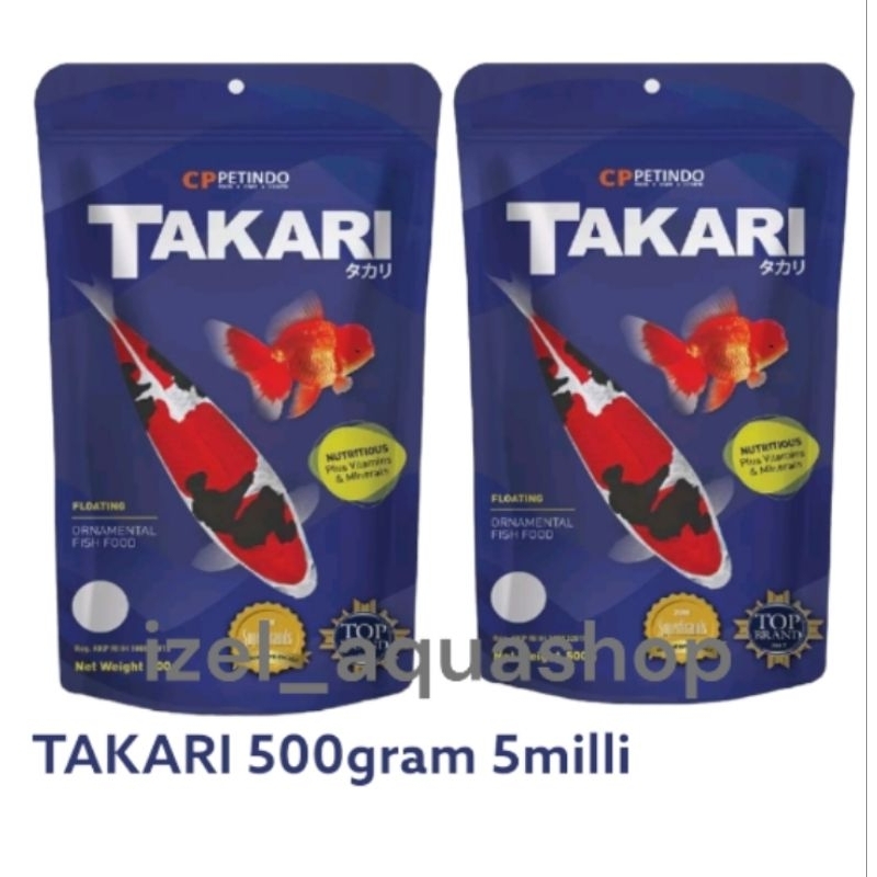 Jual TAKARI FISH FOOD 5milli 500gram/ takari pakan ikan hias mas koki ...