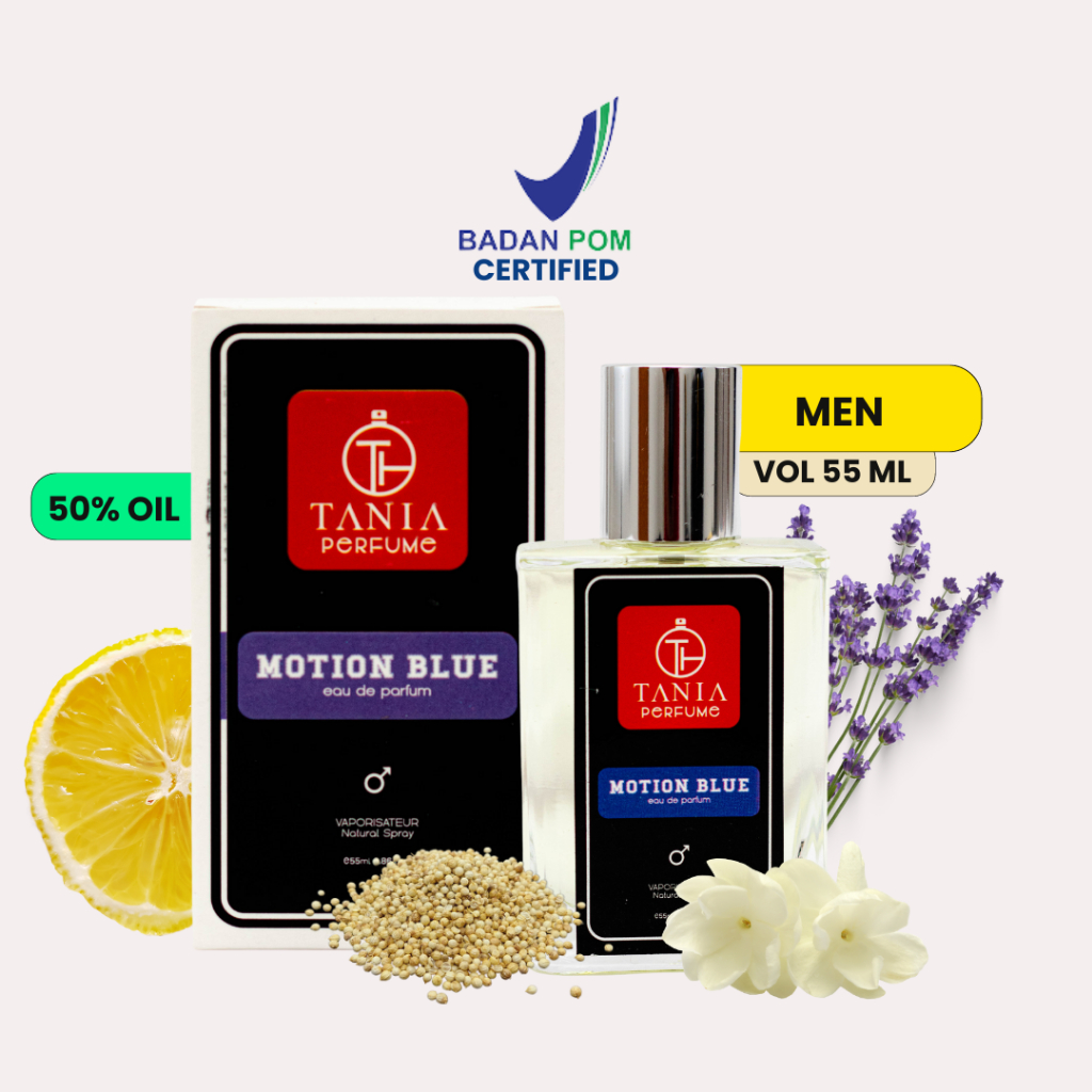 Jual TANIA PERFUME - MOTION BLUE/BLUE EMOTION - EDP 55 ML BPOM - PARFUM ...