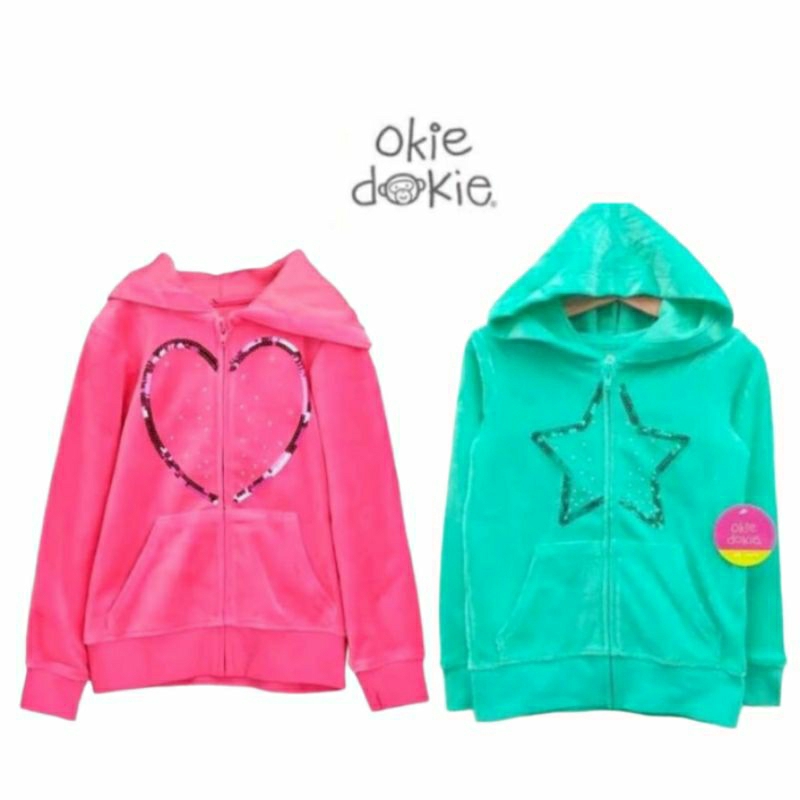 Jual Okie Dokie Sequins Velvet Jacket for Girls / Jaket Beludru Okie ...