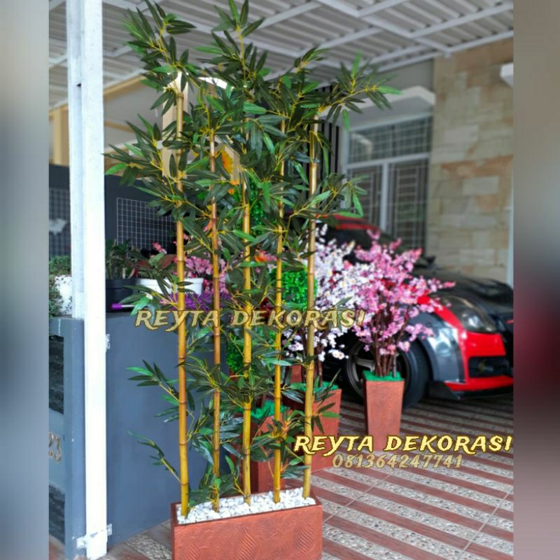 Jual Bunga plastik tinggi 170cm harga sudah 1 sett/bambu artificial ...