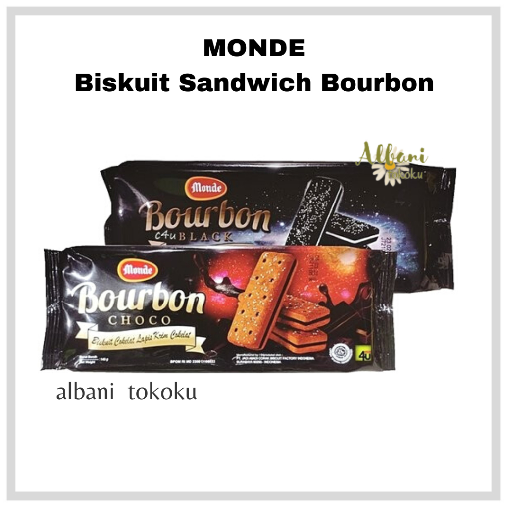 Jual Monde Bourbon Black and Chocolate - Kemasan 140 gram - Biskuit ...