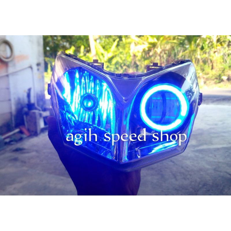 Jual promo lampu depan Supra x 125 custom daymaker single cahaya terang ...