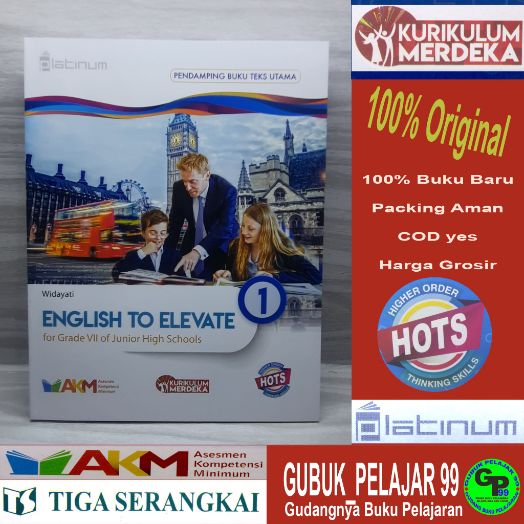 Jual English To Elevate 1 Kelas 7/VII SMP/MTs Kurikulum Merdeka Platinum PT Tiga Serangkai ...