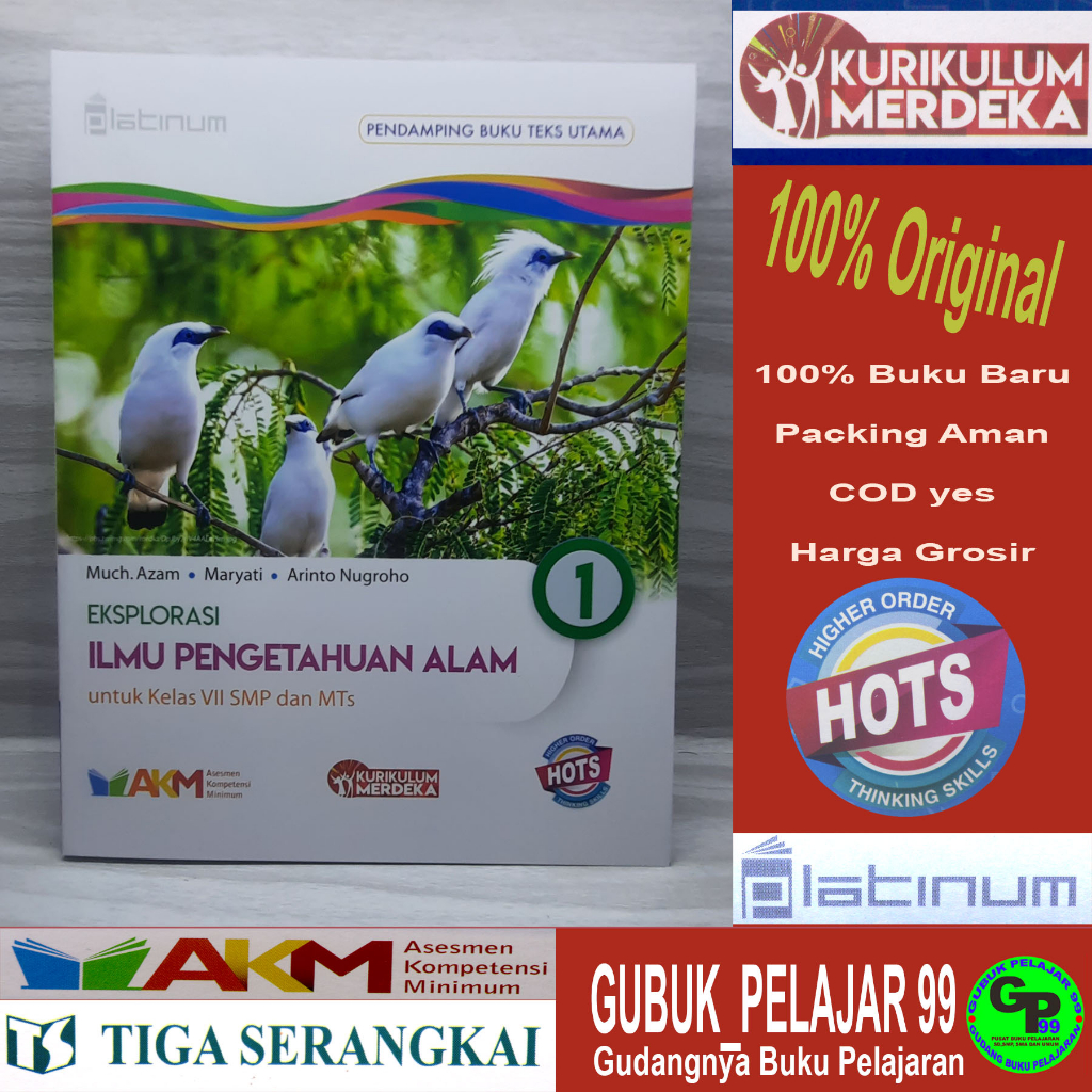 Jual Eksplorasi ILMU PENGETAHUAN ALAM (IPA 1) Kelas 7/VII SMP/MTs Kurikulum Merdeka Platinum PT ...