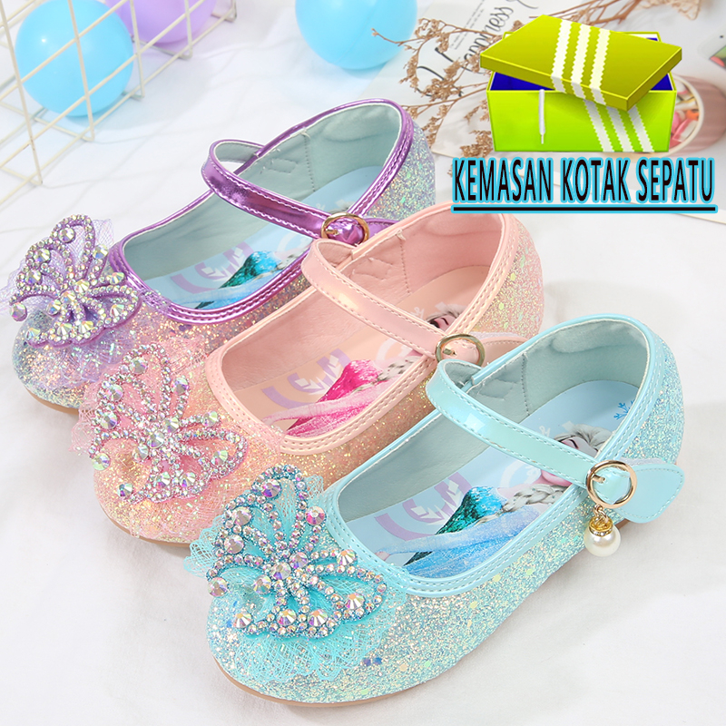 Jual 4-12Yrs PUTRI PESTA SEPATU ANAK PEREMPUAN DEKORASI BERLIAN KUPU ...