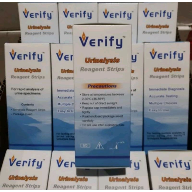 Jual Verify urinalysis reagent strips test urine isi 100 stik | Shopee ...