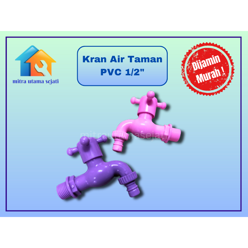 Jual Keran Kran Air 1/2 Inch Kran Pvc Taman Model Engkol Baling Lotus ...
