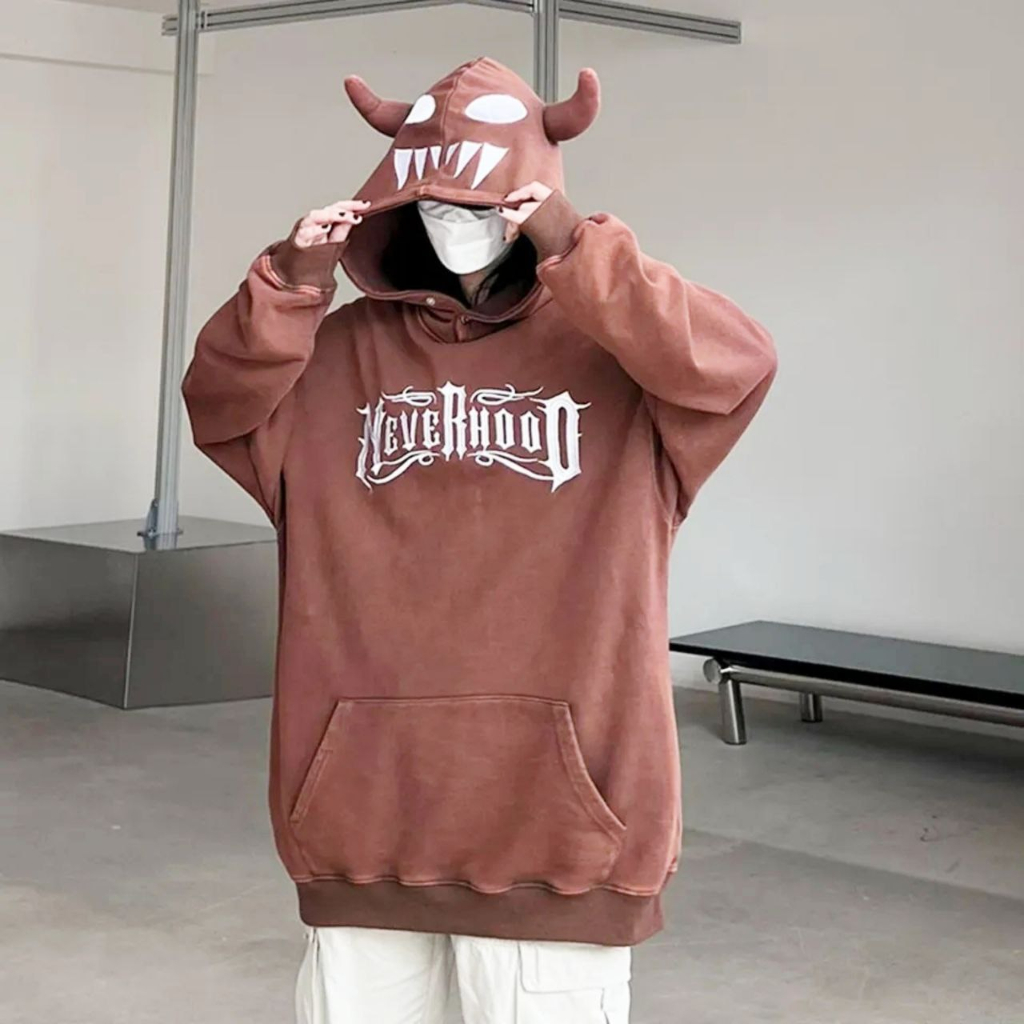 Jual Neverhood Hoodie Sweater Jumper Tanduk | Shopee Indonesia