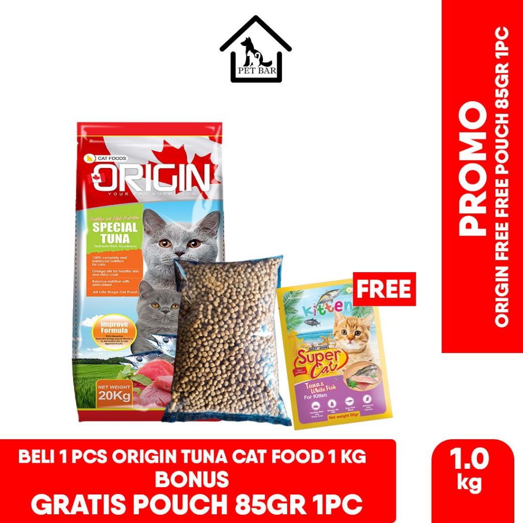 Jual Origin Tuna Dry Cat food 1Kg | Shopee Indonesia